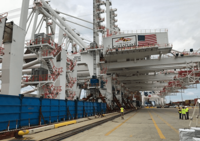 Port of Baltimore receives four new electric box cranes - Container News