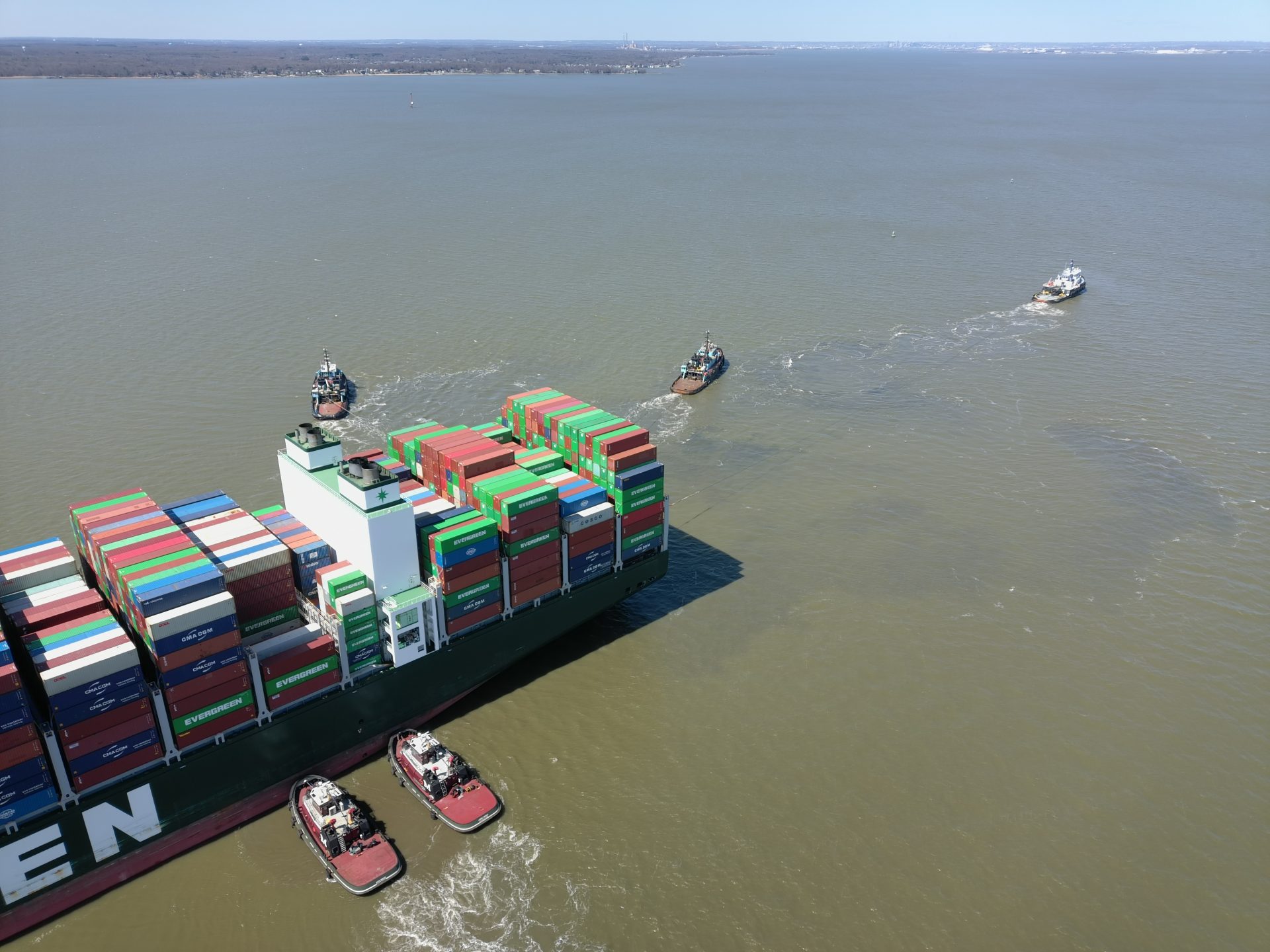 Containers to be unloaded before Ever Forward next refloat try ...