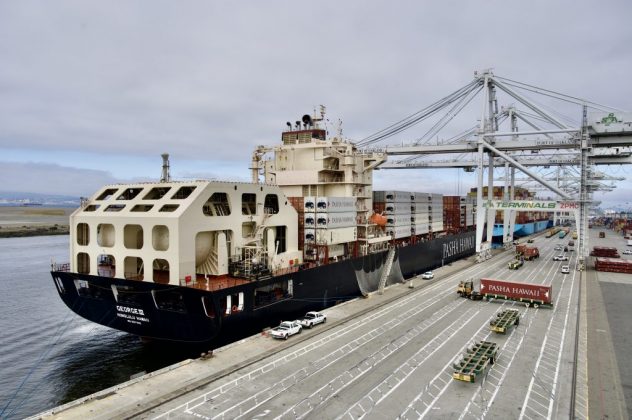 First LNG-powered container vessel calls San Francisco Bay Area ...