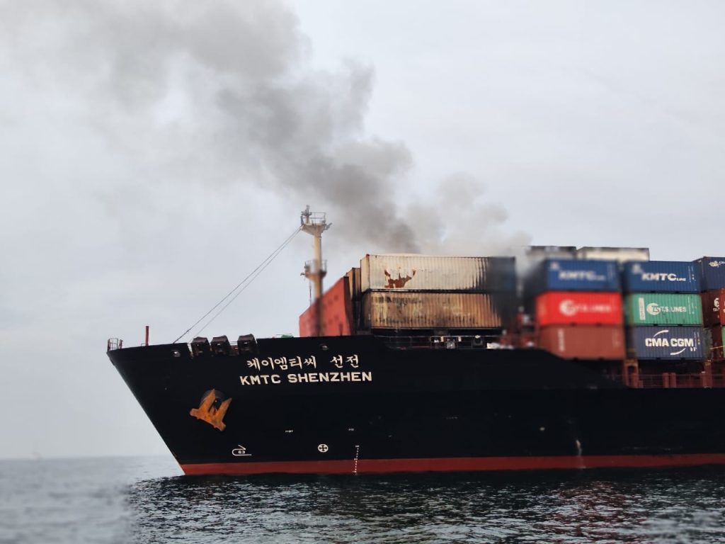 KMTC container ship suffers fire off Malaysia - Container News