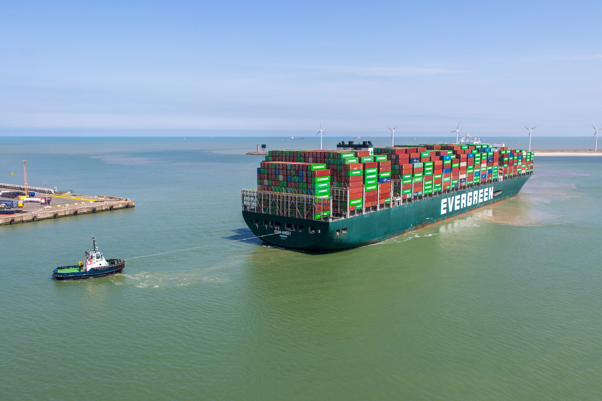 Evergreen vessel marks draft-record in Zeebrugge - Container News