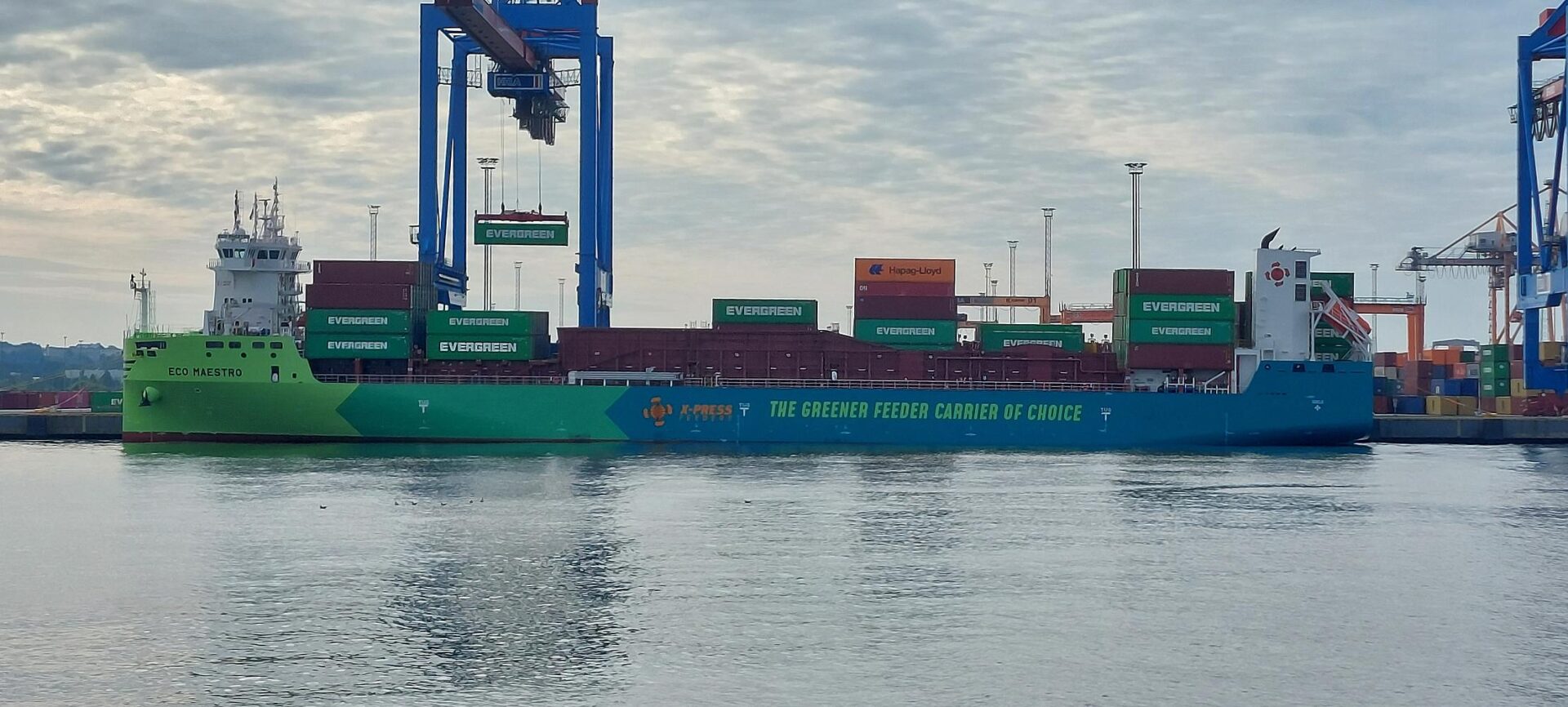 Eco Maestro: First methanol-powered boxship docks at Muuga port - Container News
