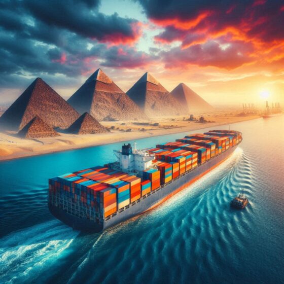 We Asked AI: Container Ships Passing Under Iconic Monumentals ...