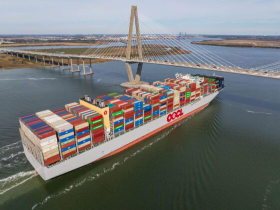 OOCL Iris sets record as largest vessel to call at Charleston port ...