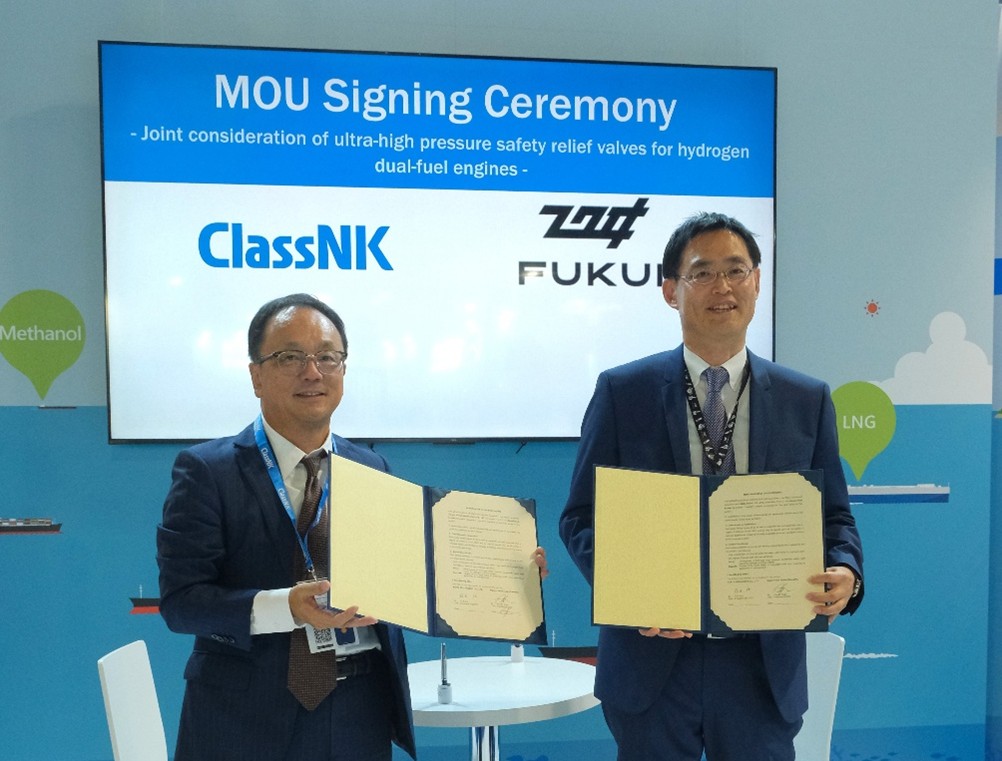 Fukui and ClassNK collaborate on hydrogen engine safety valves ...