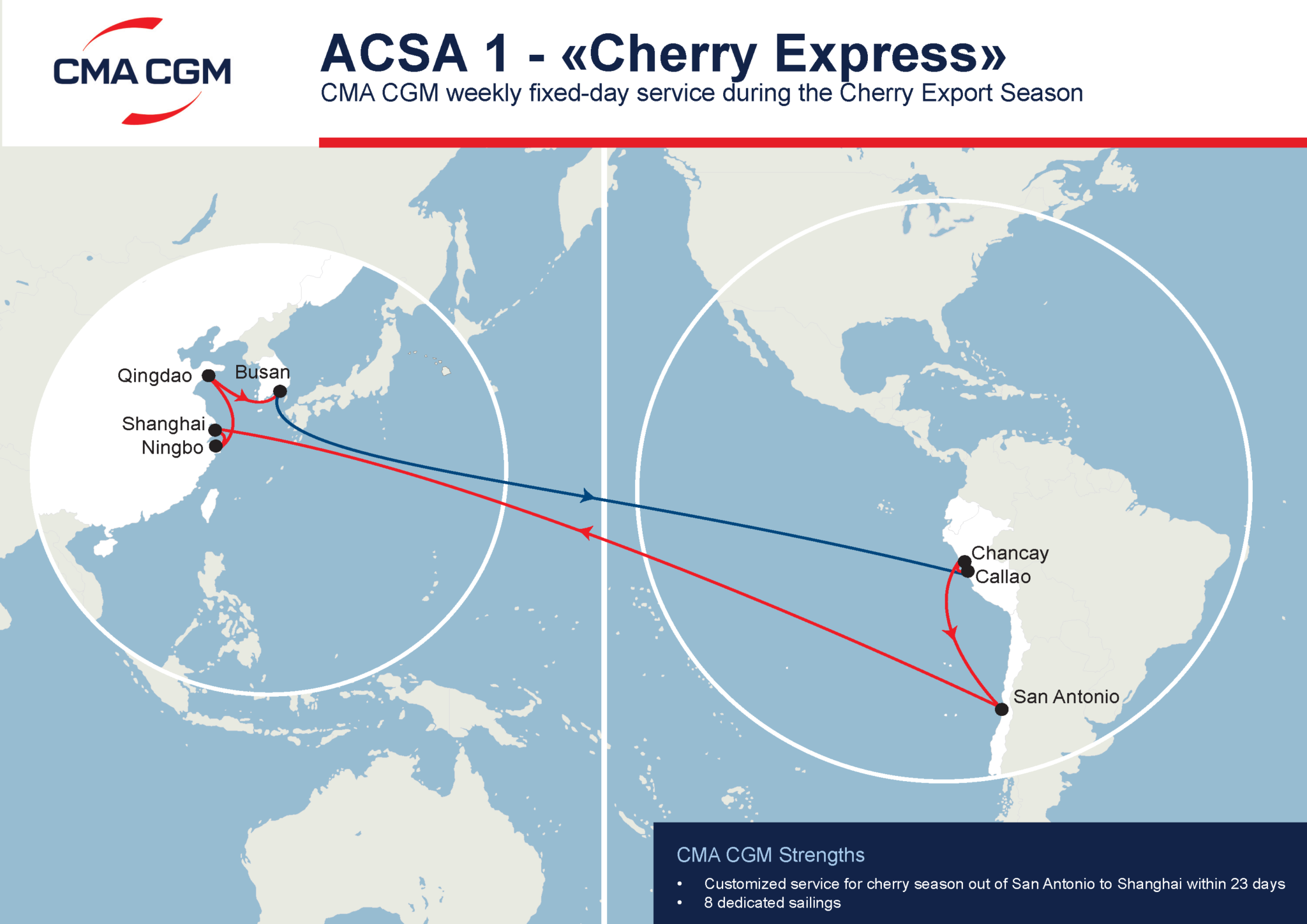 CMA CGM launches 2025 Cherry Express service - Container News