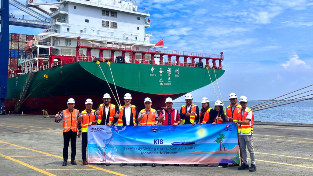 CNC celebrates inaugural KI8 service call at Jakarta - Container News