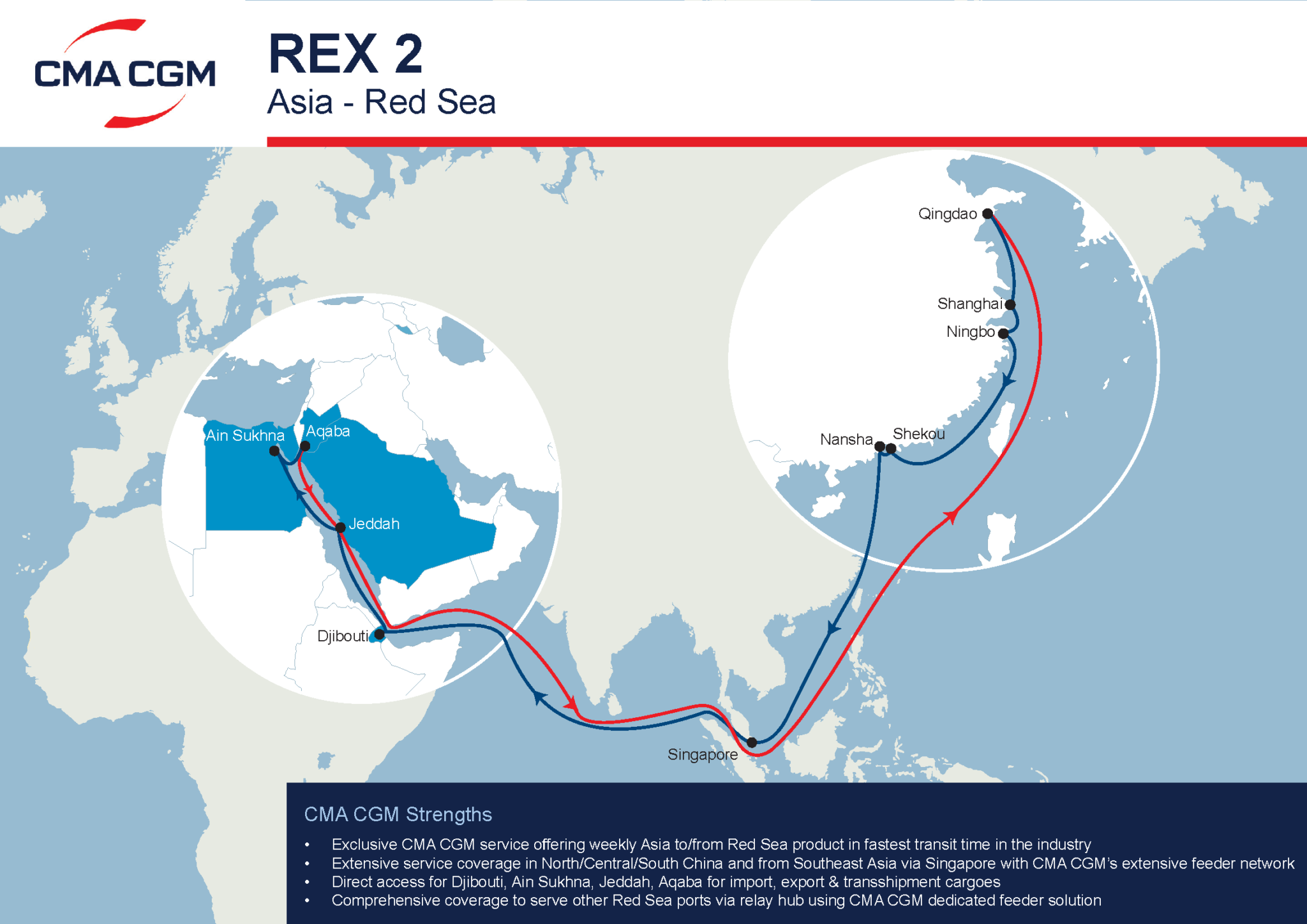 CMA CGM upgrades REX2 service - Container News