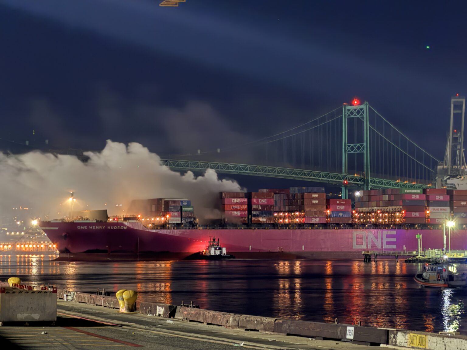 ONE issues official customer notice following ONE Henry Hudson fire ...