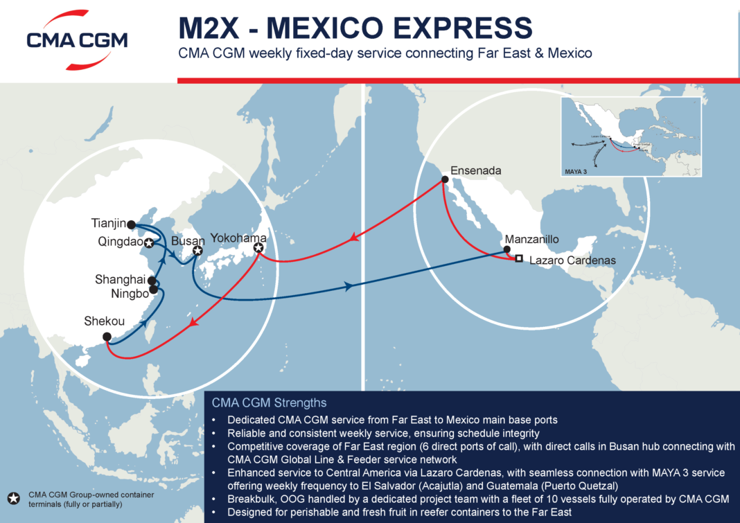 CMA CGM updates M2X and ACSA 1 service rotations - Container News