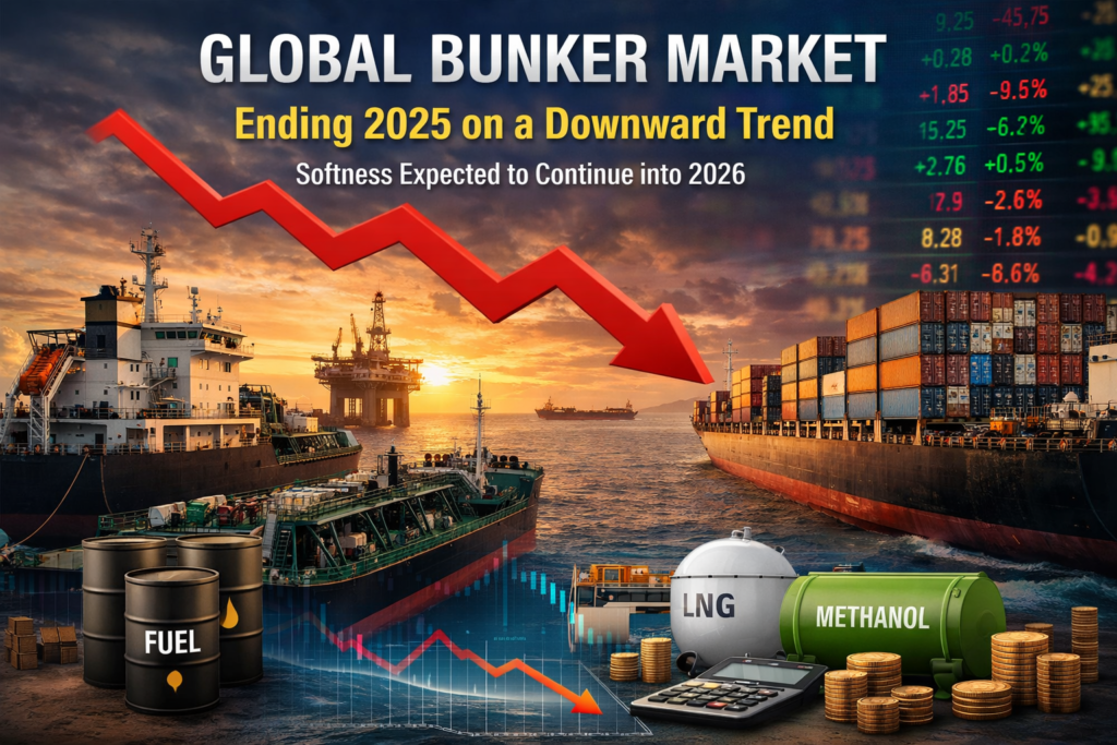 Global bunker market ends 2025 on a downward trend - Container News